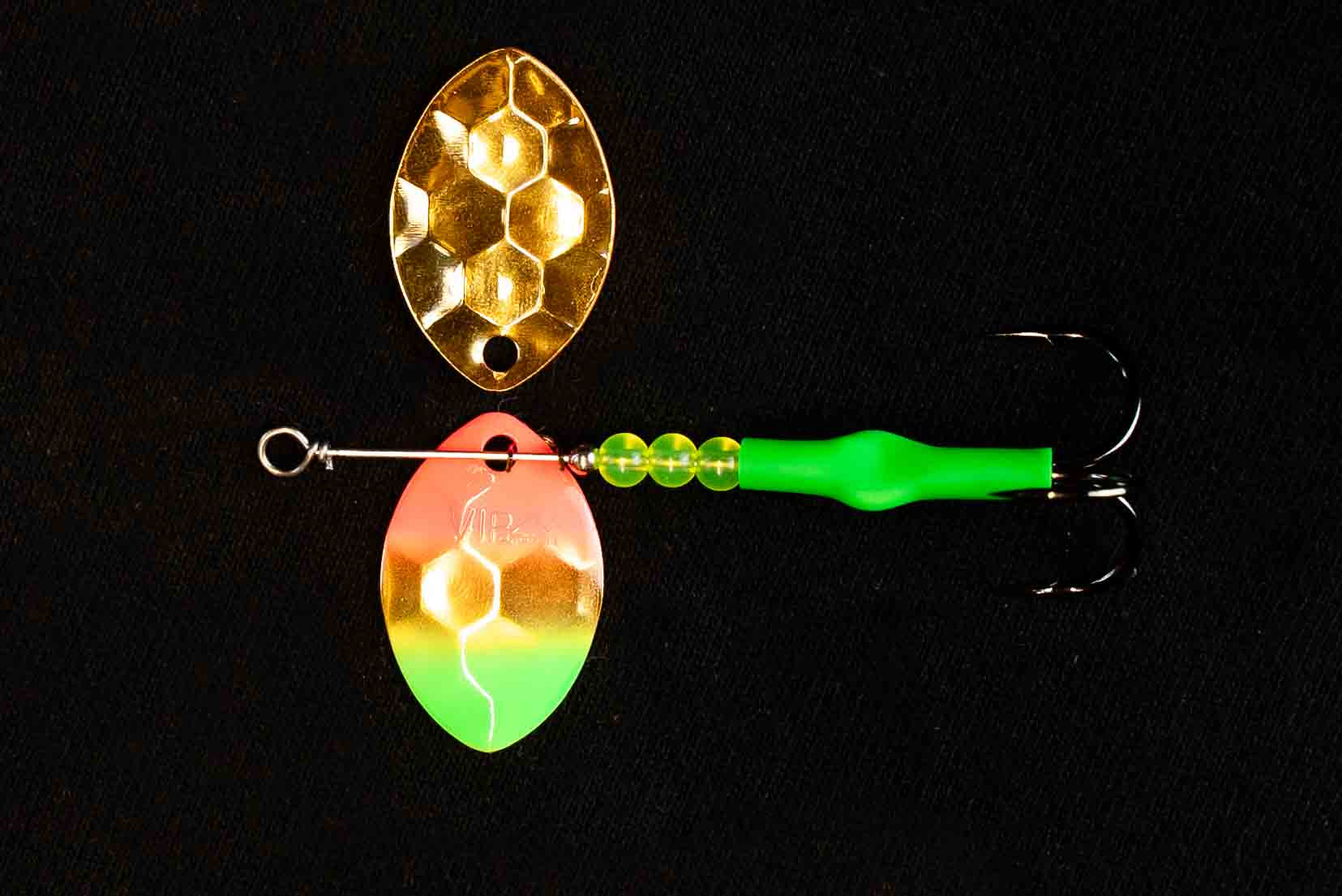 #3.5 CA "Gold Mex Flag" Salmon Spinner (Single Spinner) – VIP Outdoors