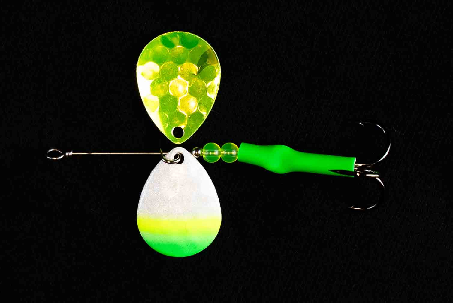 3.5 Colorado "Lime Sickle" Salmon Spinner (Single Spinner) – VIP Outdoors