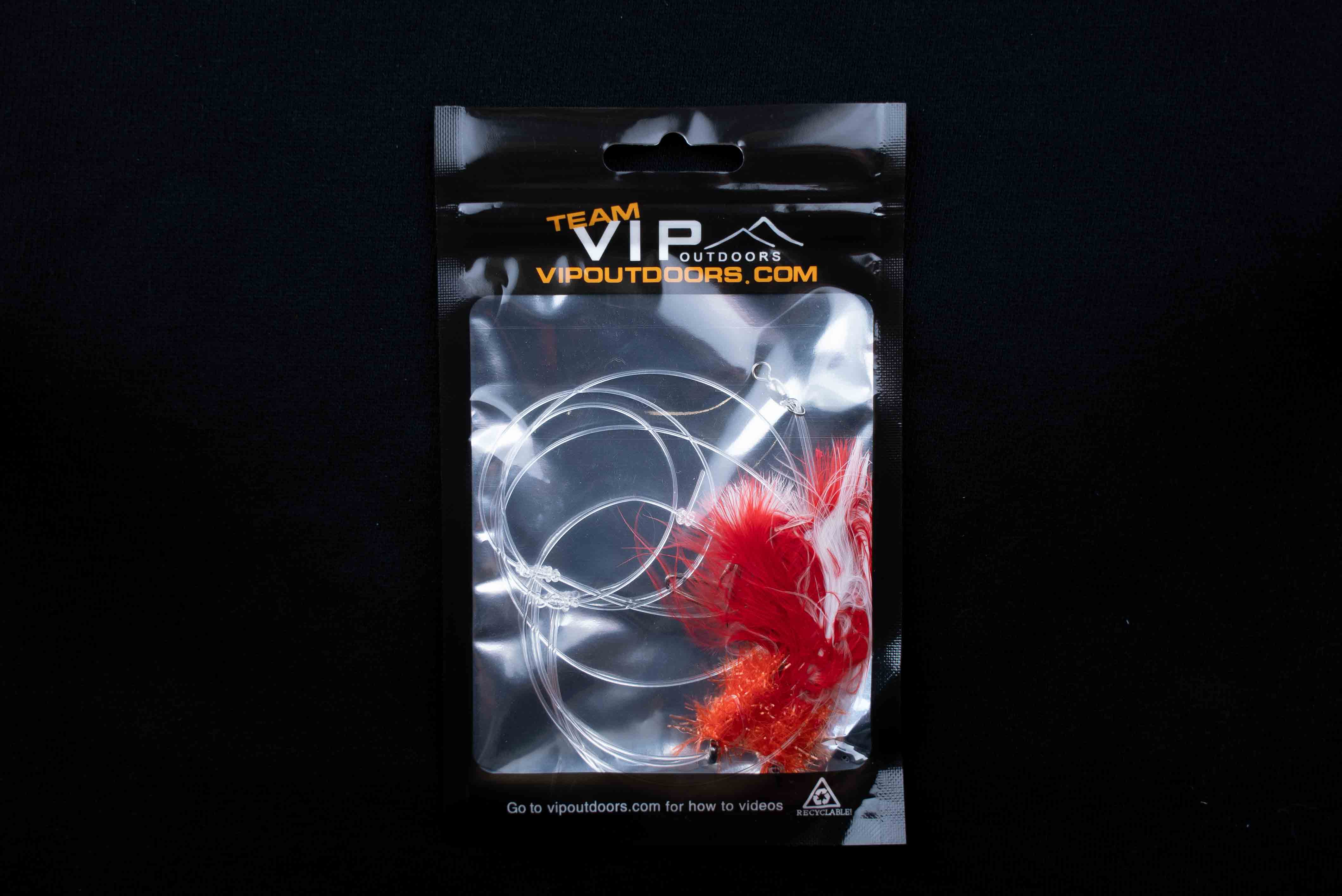 VIP Double Hook Shrimp Flies "White/Red" (60lb) – VIP Outdoors