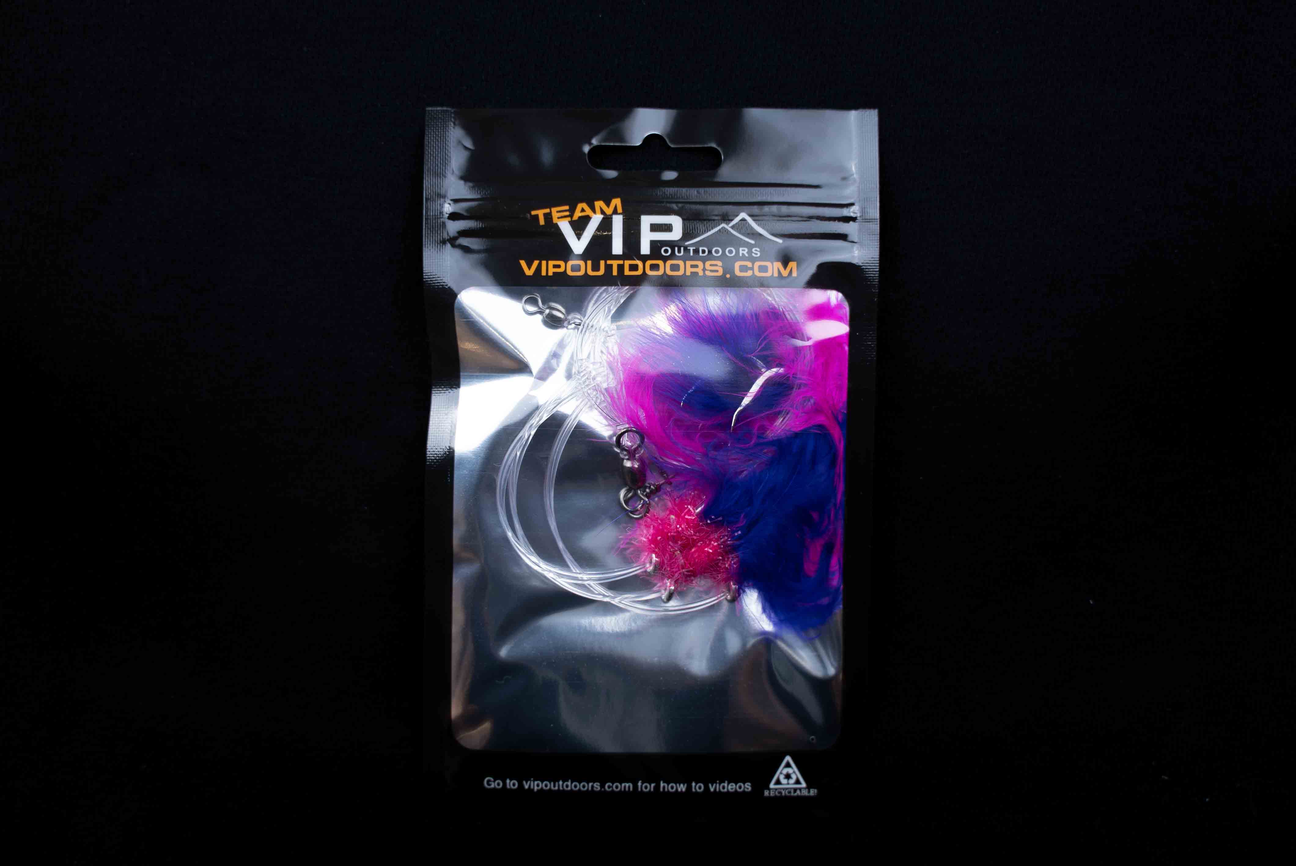 VIP Triple Hook Shrimp Flies "Pink/Purple" (80lb) – VIP Outdoors