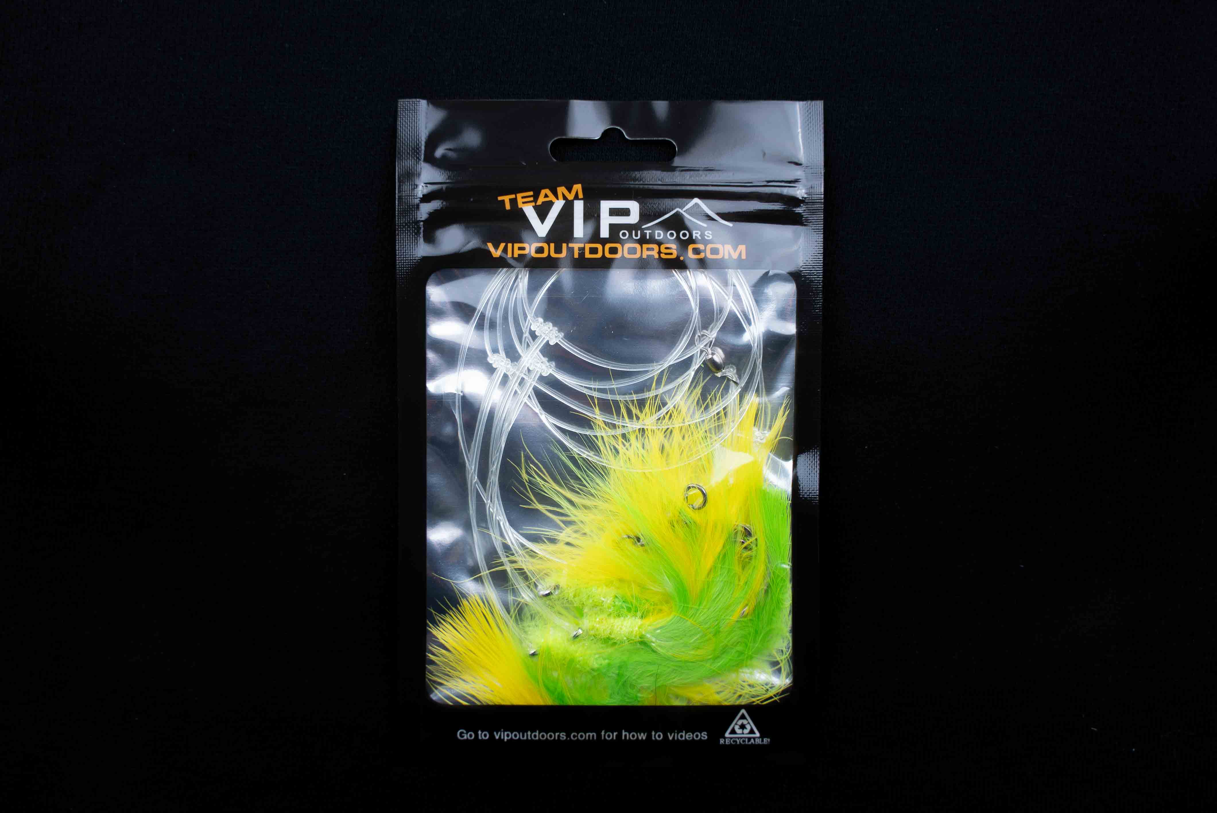 VIP Triple Hook Shrimp Flies "Yellow/Green" (80lb) – VIP Outdoors