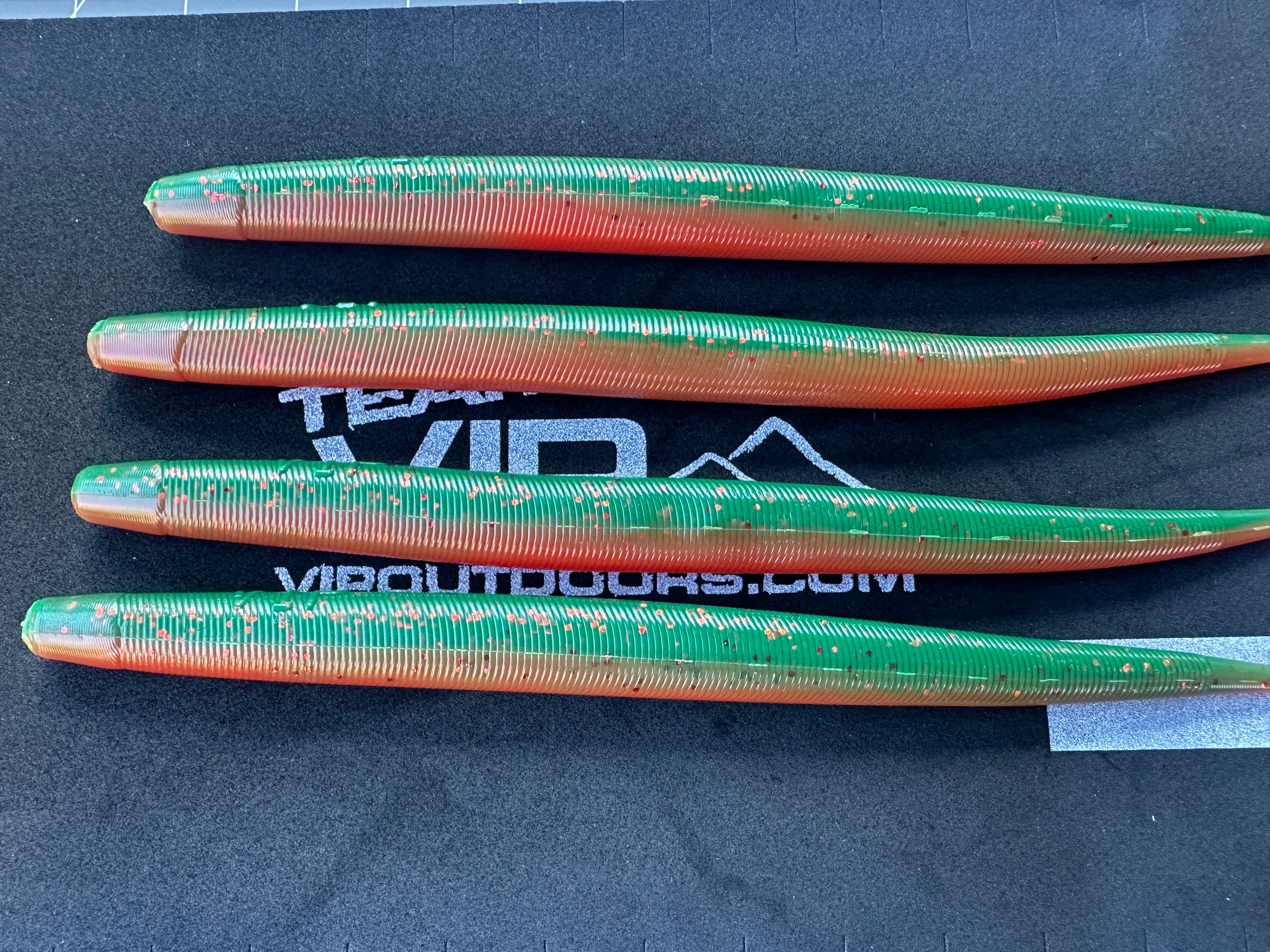9", Motor Oil/Red Eel - Single Bait – VIP Outdoors