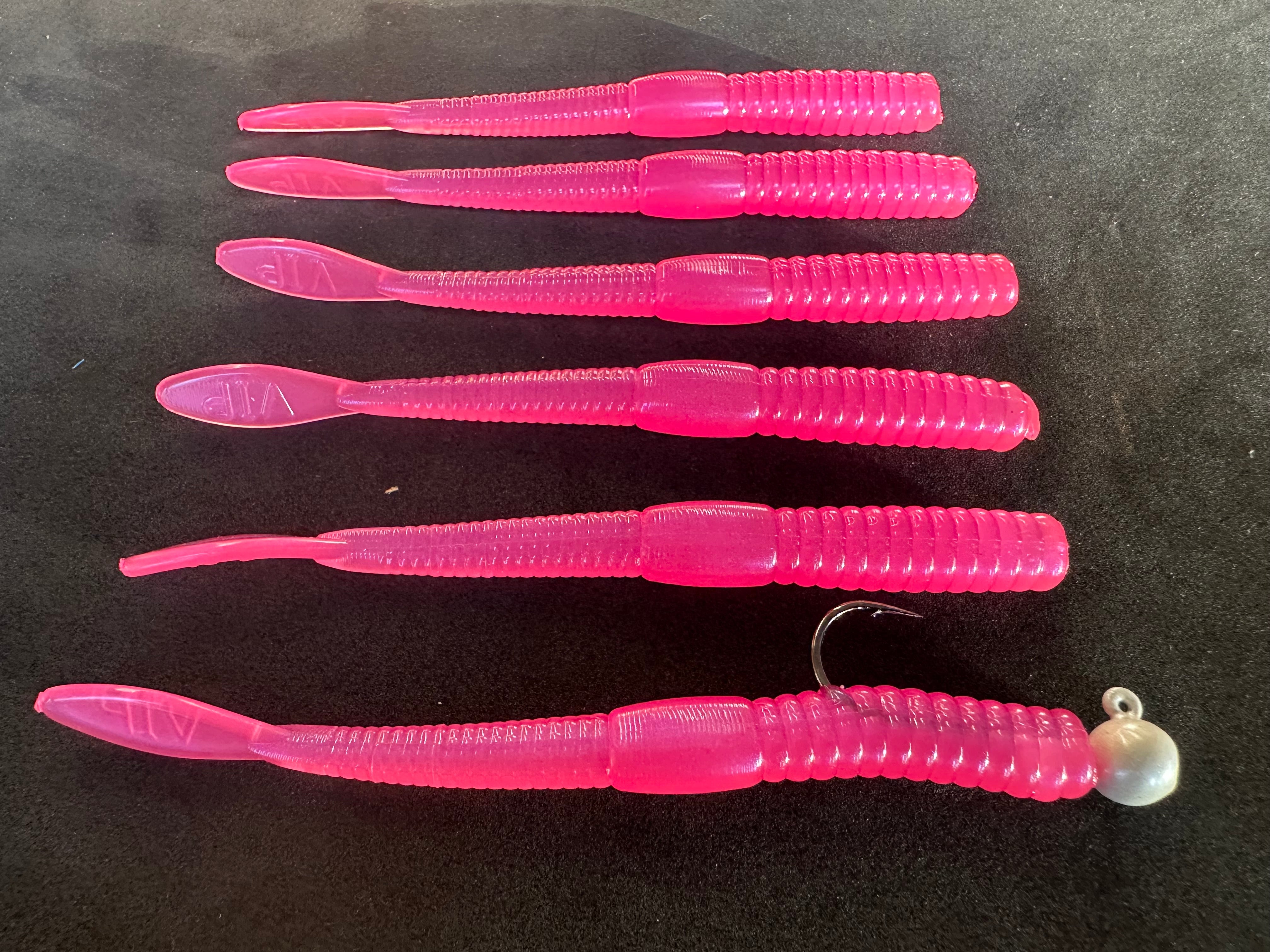 4" (Pink Haze) Steelhead Worms (6 Pack) – VIP Outdoors