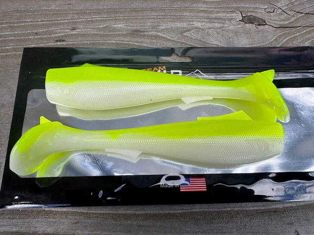 7” Swim Bait “Chartreuse/White” (2pk) – VIP Outdoors