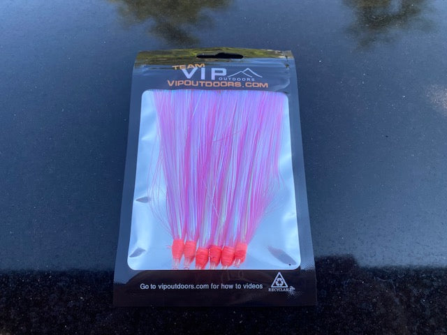 VIP Custom "Pink" Tube Flies (6 pack) – VIP Outdoors